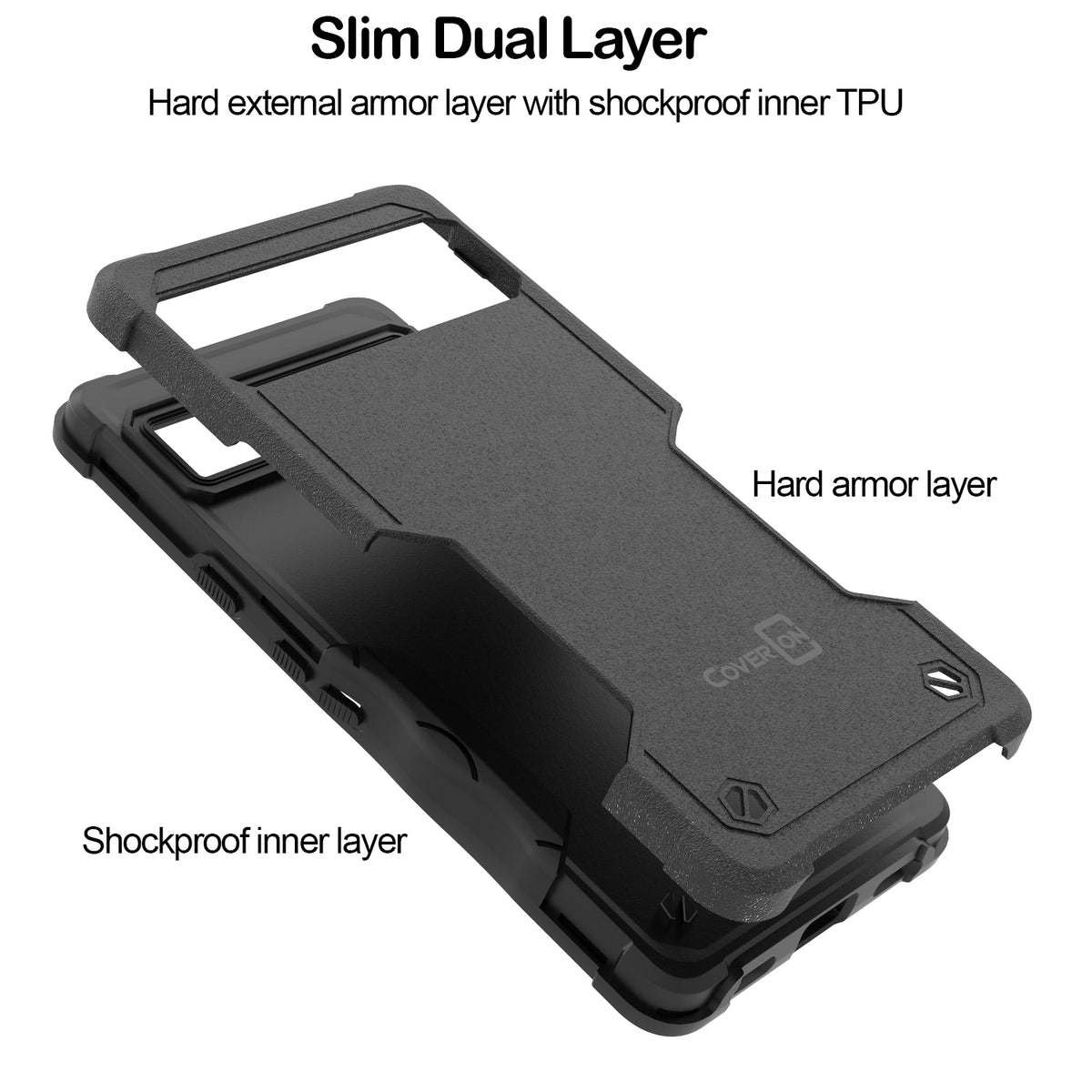Google Pixel 7a Case Heavy Duty Military Grade Phone Cover – CoverON Case